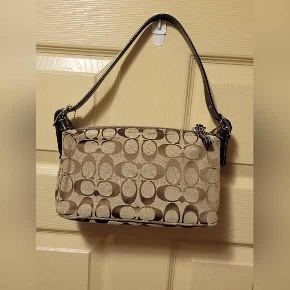 Coach | Bags | Coach Brown And Tan Monogram Mini Bag Excellent ...